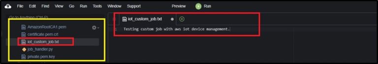 Create IoT Custom Job using AWS IoT Device Management