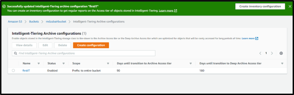 Leveraging Intelligent Tiering with Amazon S3