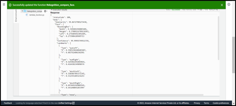 Selfie Based Face Identity Verification using Amazon Rekognition