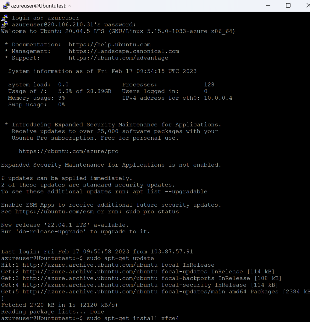 Your Guide On How To Take The Rdp Of An Ubuntu Vm In Azure Cloudthat Resources